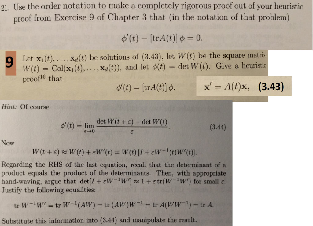 Solved 21. Use the order notation to make a completely | Chegg.com