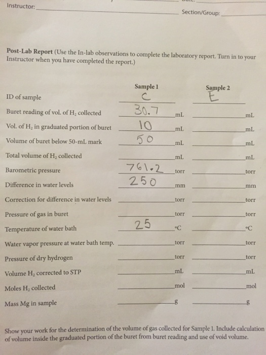 Experiment 13: Determination of the Mass of Magnesium | Chegg.com