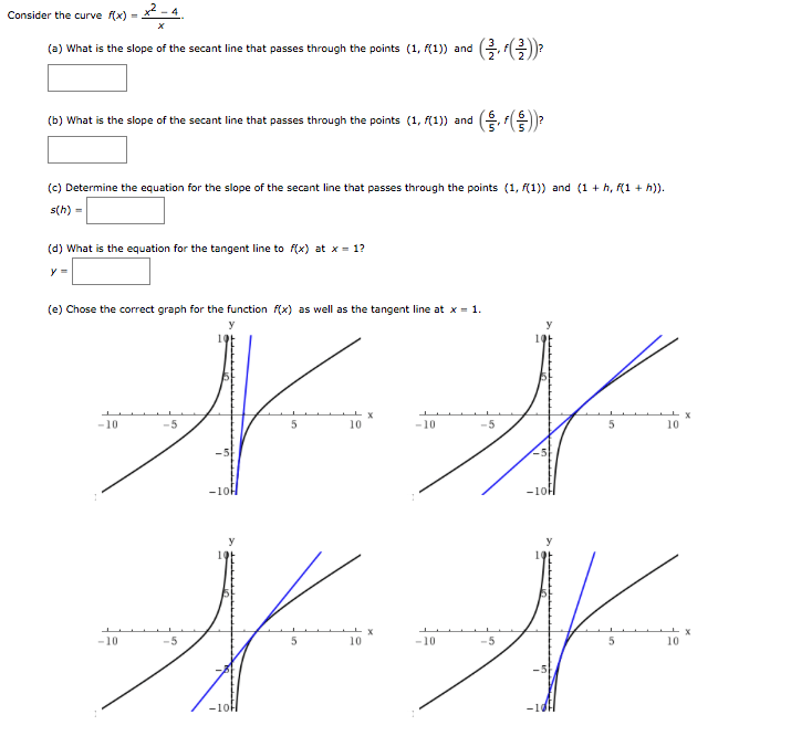Solved Consider the curve f(x) = x^2 - 4/x. (a) what is the | Chegg.com