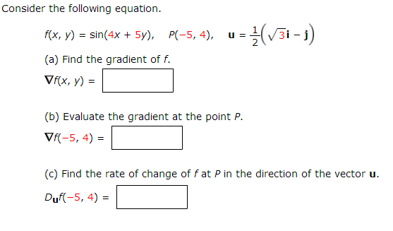Solved Consider the following equation. f(x, y) = sin(4x + | Chegg.com