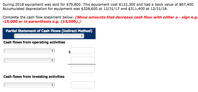 Solved During 2018 equipment was sold for $79,800. This | Chegg.com Solved During 2018 equipment was sold for $79,800. This | Chegg.com