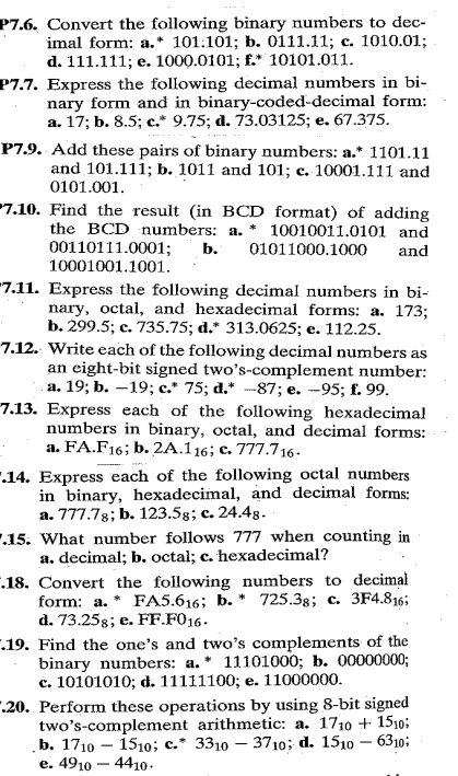 Solved Convert the following binary numbers to decimal form: | Chegg.com