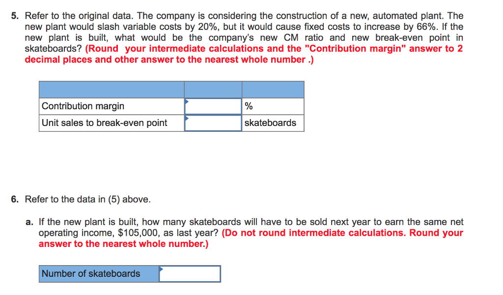Solved Problem 8-5 Various CVP Questions: Break-Even Point; | Chegg.com