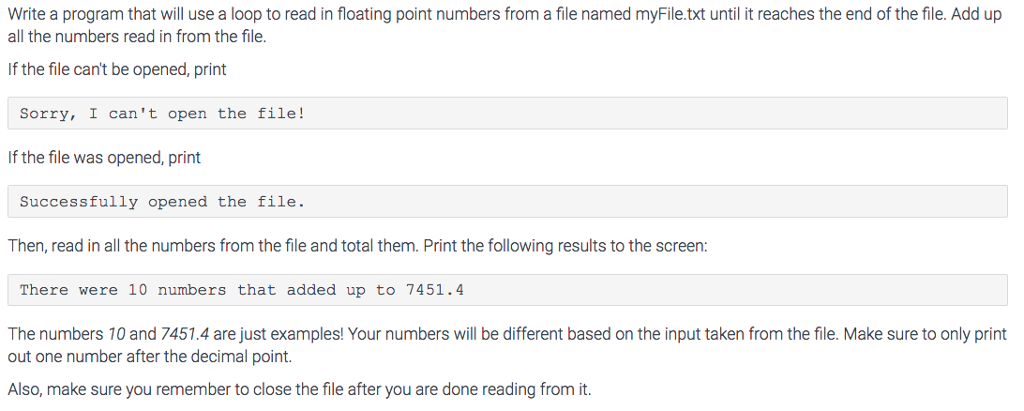 Solved Write a program that will use a loop to read in | Chegg.com