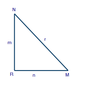Solved The figure below shows triangle NRM with r2 = m2 | Chegg.com