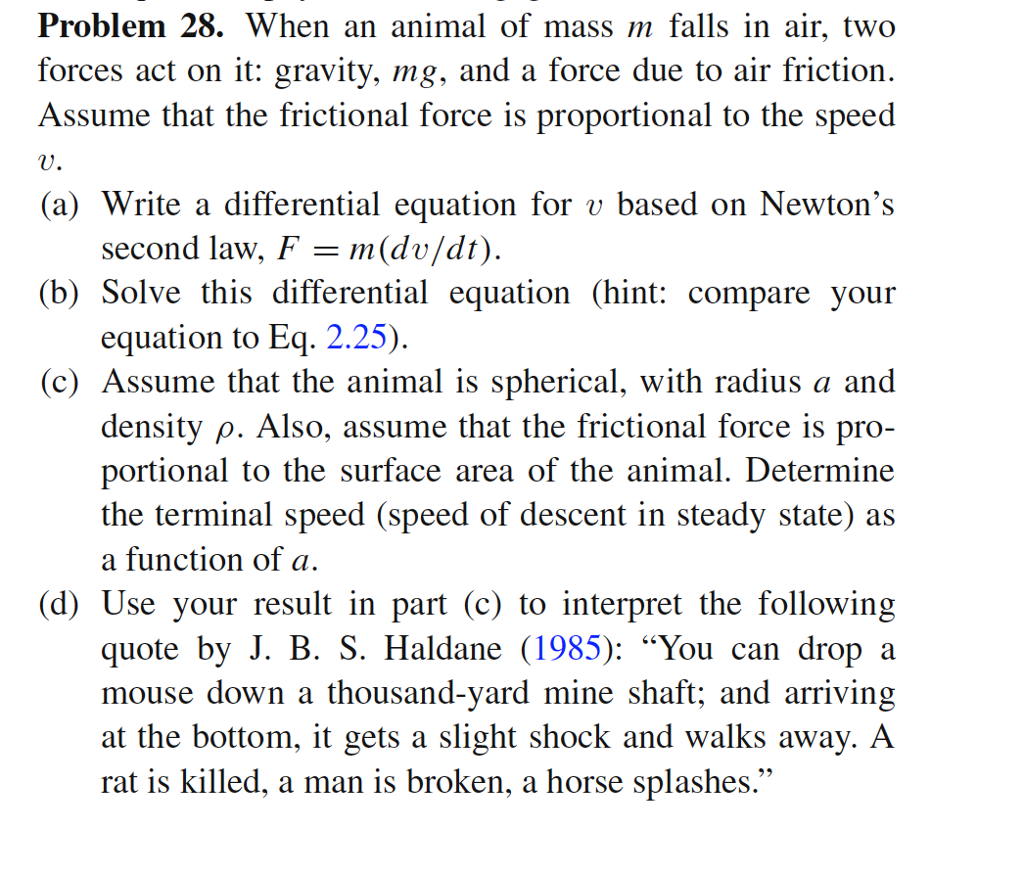 Solved Problem 29. In Problem 28, we assumed that the force | Chegg.com