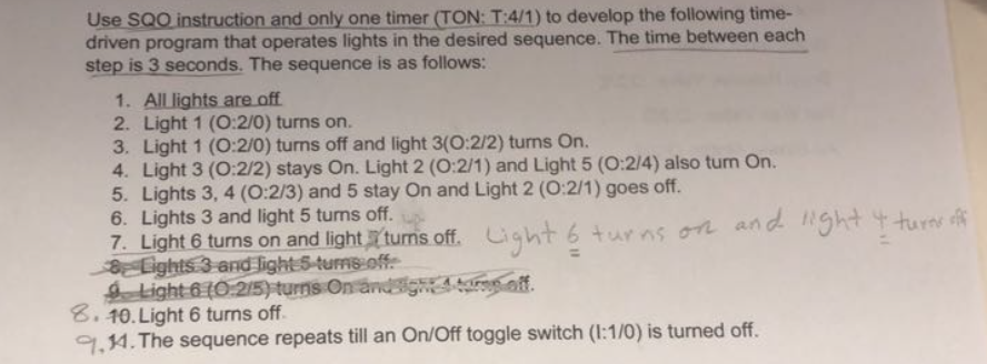 Solved Use SQO instruction and only one timer (TON: T:4/1) | Chegg.com