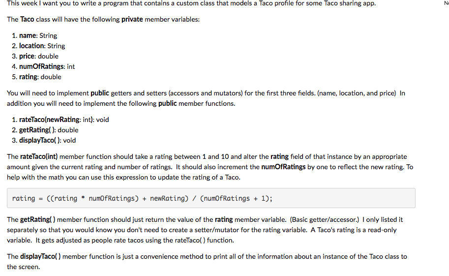 Solved This week I want you to write a program that contains | Chegg.com