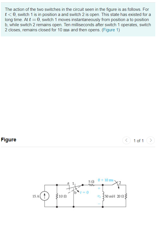 Solved The action of the two switches in the circuit seen in | Chegg.com