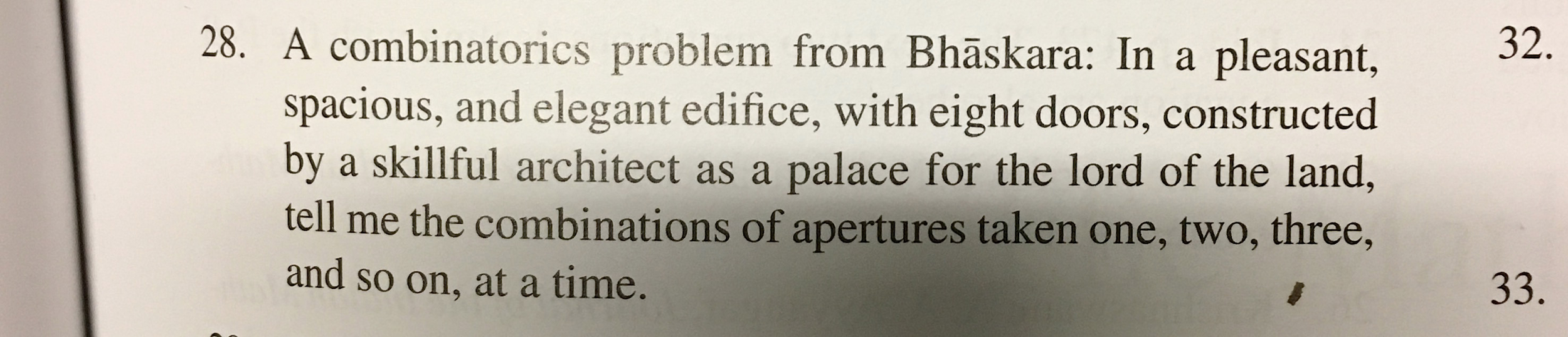 Solved A combinatorics problem from Bhaskara: In a pleasant, | Chegg.com