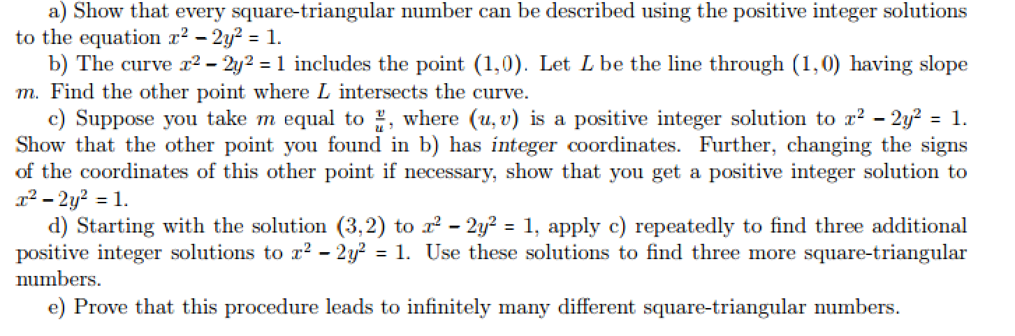 Solved Show that every square-triangular number can be | Chegg.com