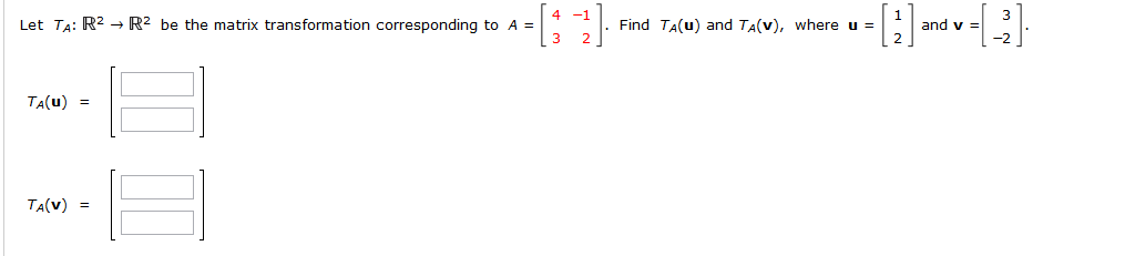 Solved Let TA: R2 R2 be the matrix transformation | Chegg.com