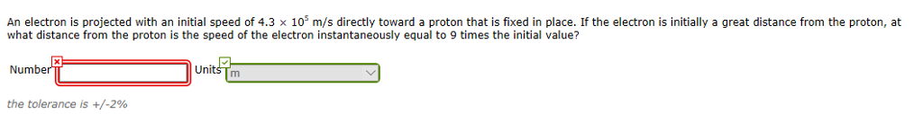Solved An Electron Is Projected With An Initial Speed Of 4 3