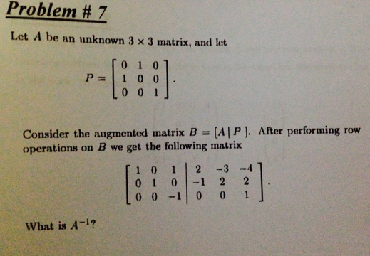 Solved Problem #7 Let A be an unknown 3 X 3 matrix, and | Chegg.com