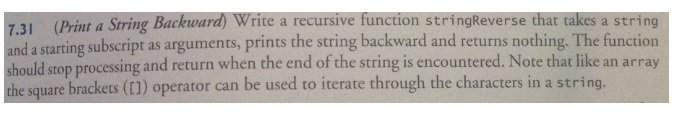 Solved Print A String Backward Rite A Recursive Function 2394