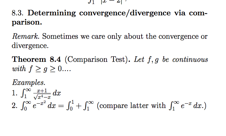 Solved Determining convergence/divergence via comparison. | Chegg.com