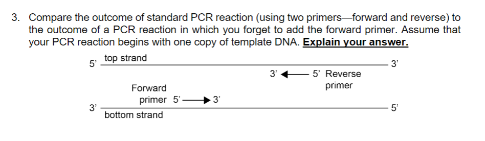 Solved 3. Compare the outcome of standard PCR reaction | Chegg.com