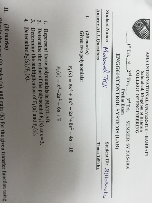 Solved Given two polynomials: Represent these polynomials | Chegg.com
