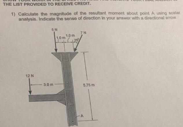Solved Calculate the magnitude of the resultant moment about | Chegg.com