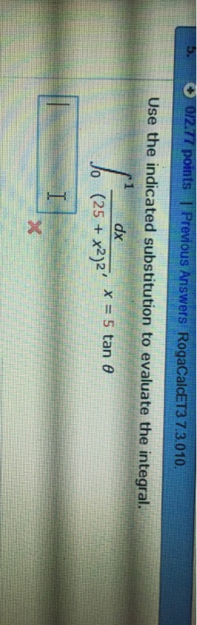 Solved Use the indicated substitution to evaluate the | Chegg.com
