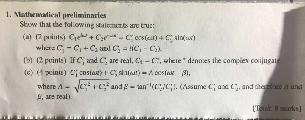 Solved Show that the following statements are true: (a) C_1 | Chegg.com
