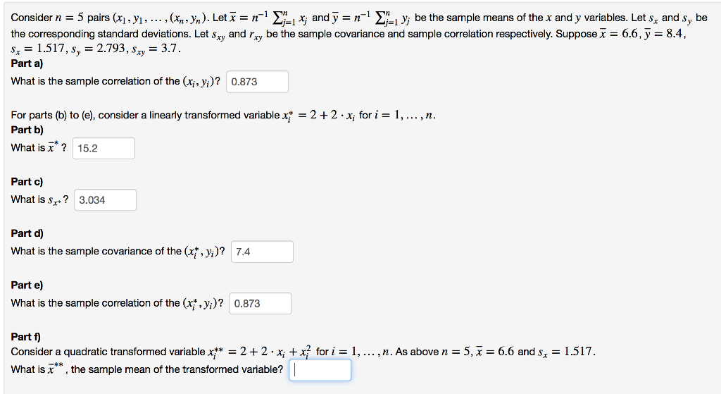 Solved Σ.1Kj and y Consider n 5 pairs (xi , yi , . . . , (xn | Chegg.com