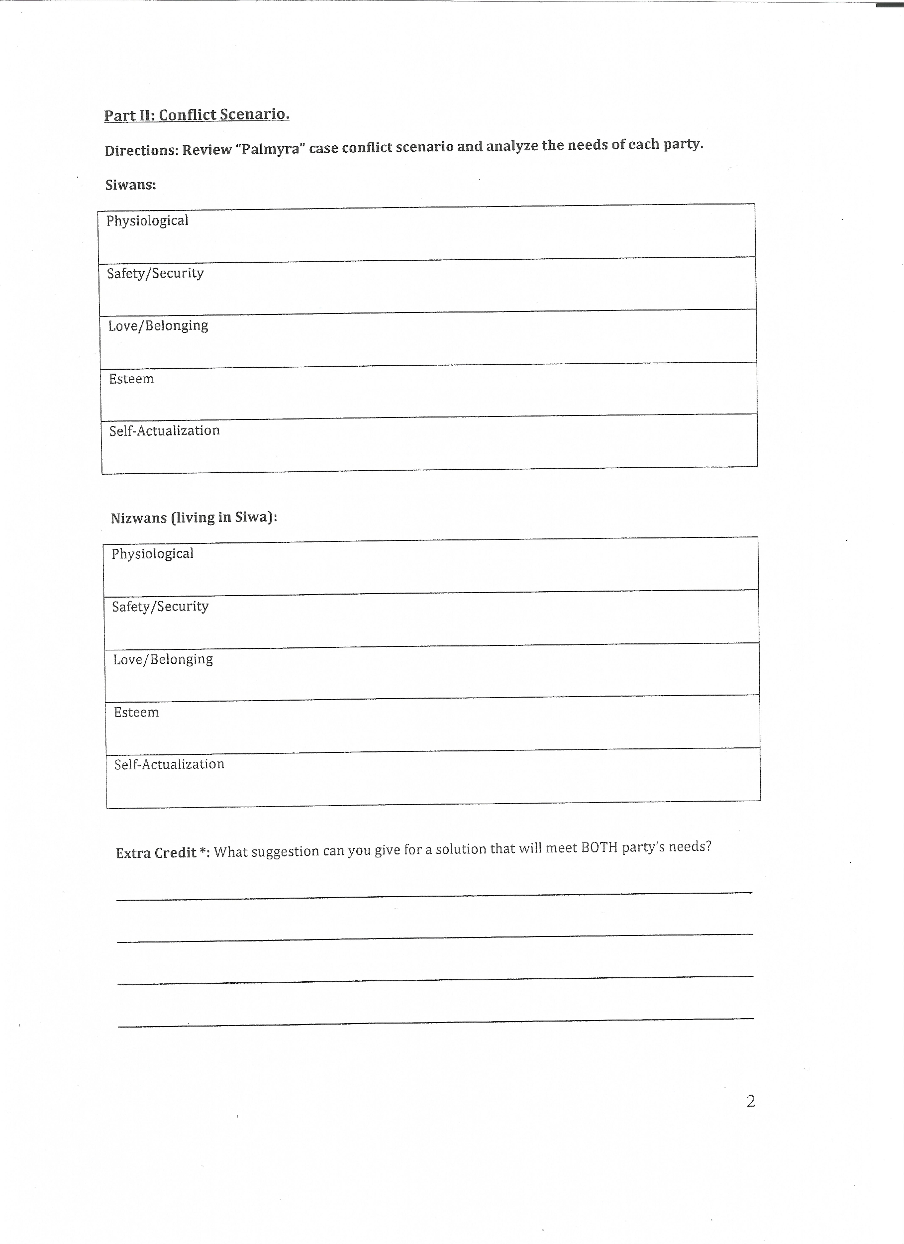 Solved CONFLICT MANAGEMENT Student Name: Student Number: | Chegg.com Solved CONFLICT MANAGEMENT Student Name: Student Number: | Chegg.com