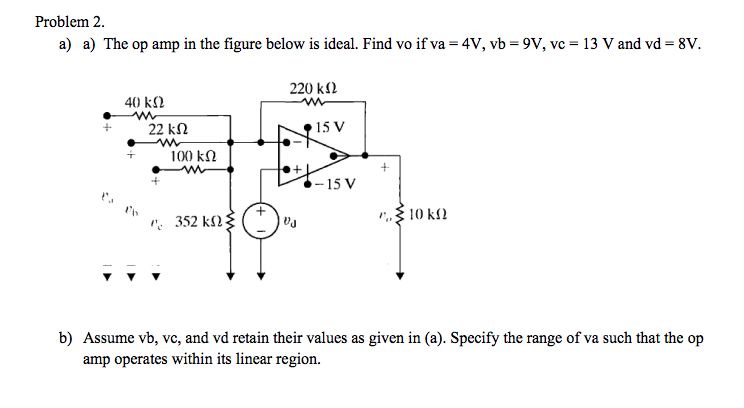 Solved The op amp in the figure below is ideal. Find vo if | Chegg.com