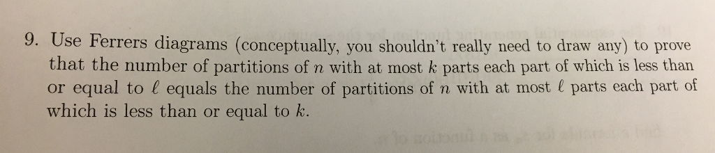 Solved Use Ferrers diagrams (conceptually, you shouldn't | Chegg.com