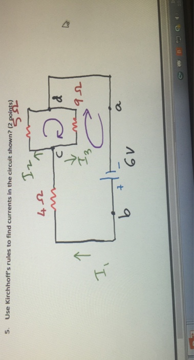 Solved Use Kirchhoff's rules to find currents in the circuit | Chegg.com