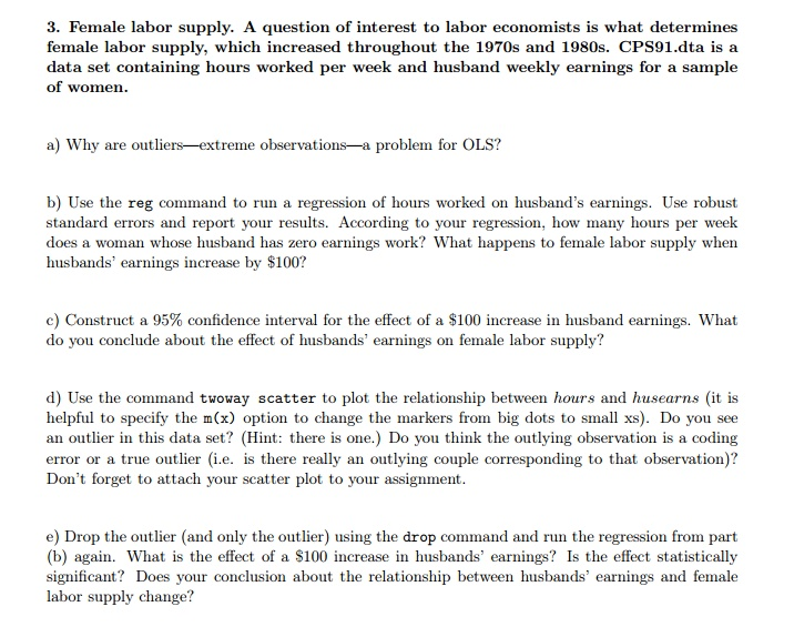 Solved Its About Econometrics Stata I Want To Know The