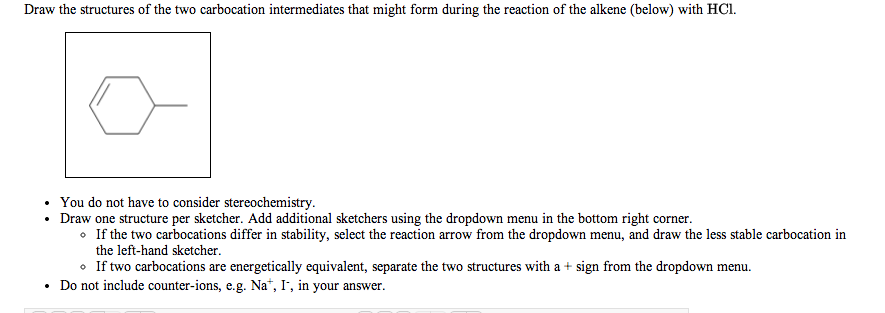 Solved Draw the structures of the two carbocation | Chegg.com