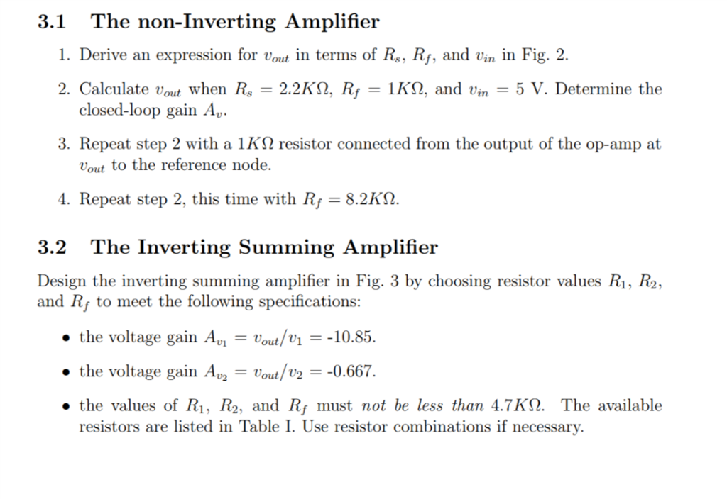 Solved 2 Out In Fig 2 The Non Inverting Amplifier 
