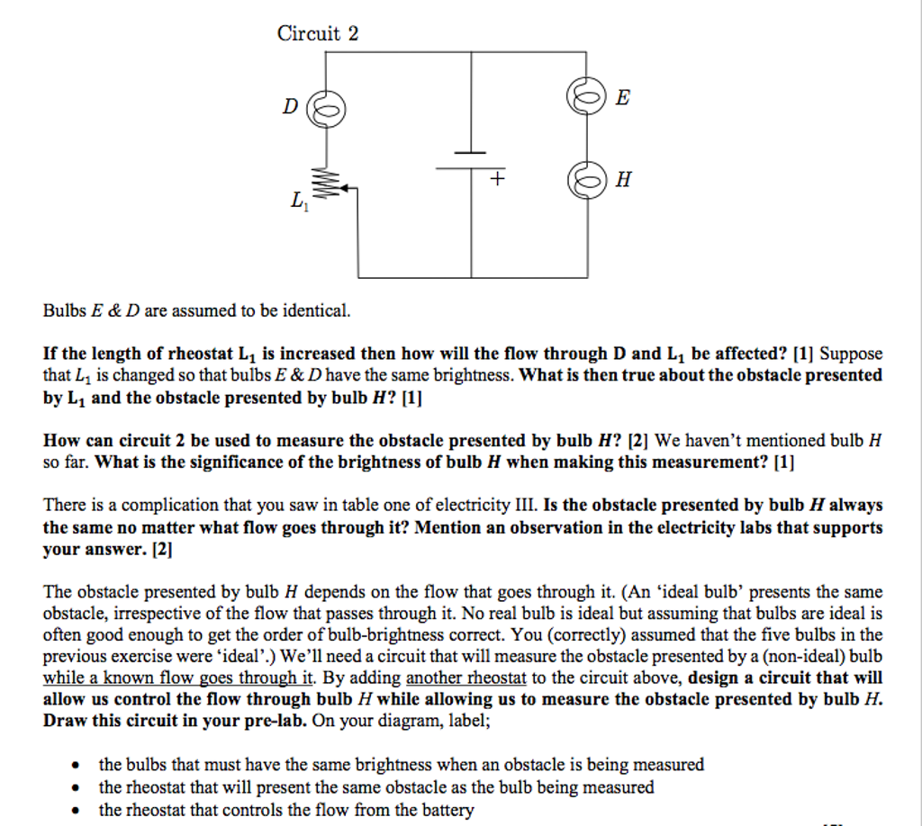 Design a circuit that will allow us control the dlow | Chegg.com