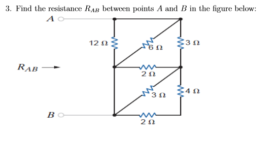 Solved Find the resistance Rab between points A and B in the | Chegg.com
