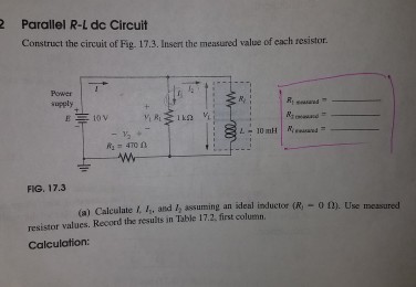 Solved Construct the circuit of Fig. 17.3. And solve for all | Chegg.com