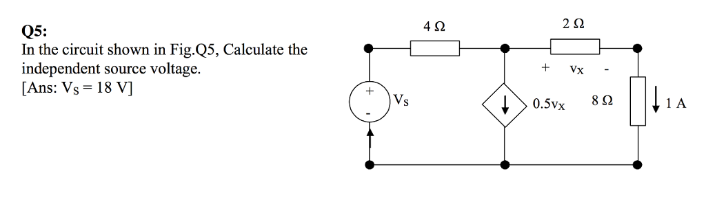 Solved 40 2Ω Q5: In the circuit shown in Fig.Q5, Calculate | Chegg.com