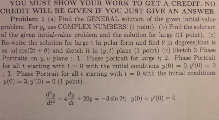 Solved Find the GENERAL solution of the given | Chegg.com