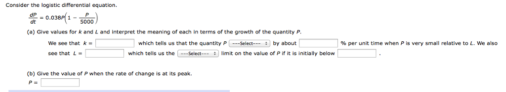 Solved Consider the logistic differential equation. dp/dt = | Chegg.com