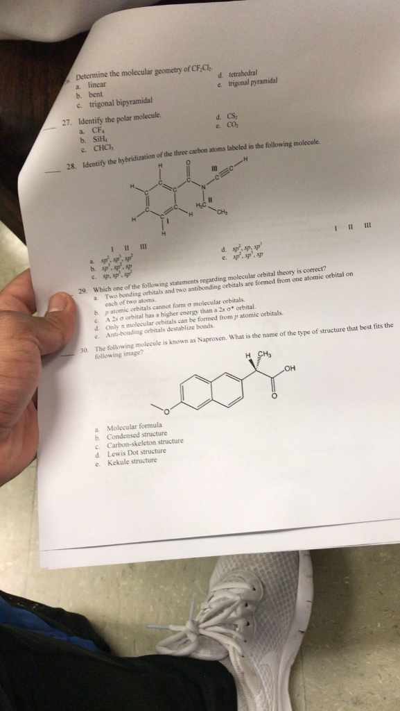 Solved Determine the molecular geometry of CF CI a. linear | Chegg.com