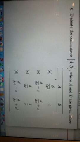Solved Evaluate the commutator [A^, B^], where A^ and B^ are | Chegg.com