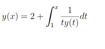Solved Solve the following Equation y (x) = 2 + | Chegg.com