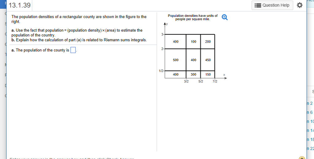 Solved 13.1.39 Question Help The population densities of a | Chegg.com