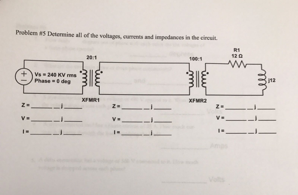 Solved Determine all of the voltages, currents and | Chegg.com