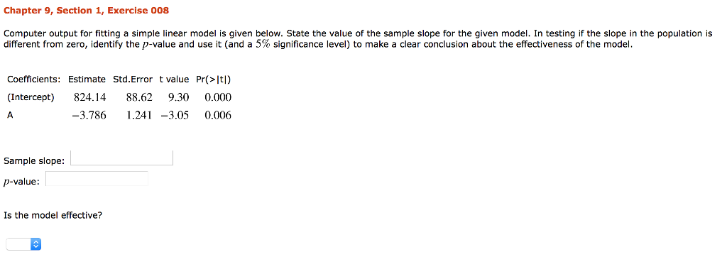 Solved Chapter 9, Section 1, Exercise 008 Computer output | Chegg.com