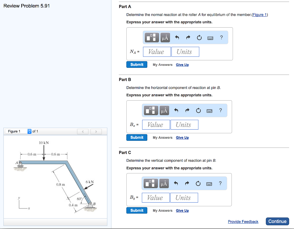 Solved Determine the normal reaction at the roller A for | Chegg.com