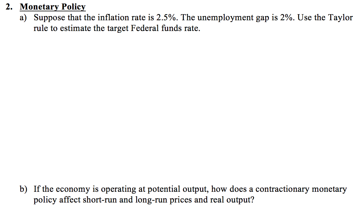 Solved Suppose that the inflation rate is 2.5%. The | Chegg.com