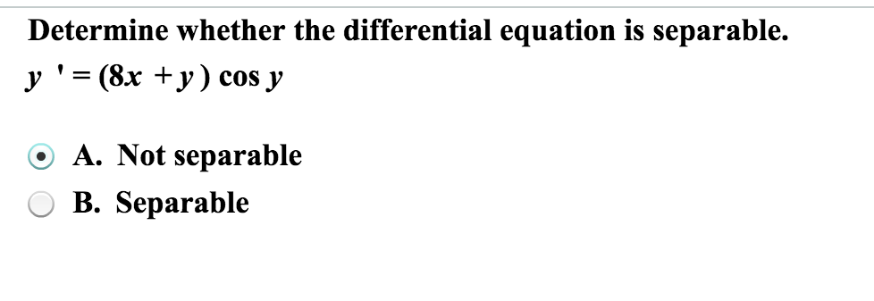 Solved Determine Whether The Differential Equation Is