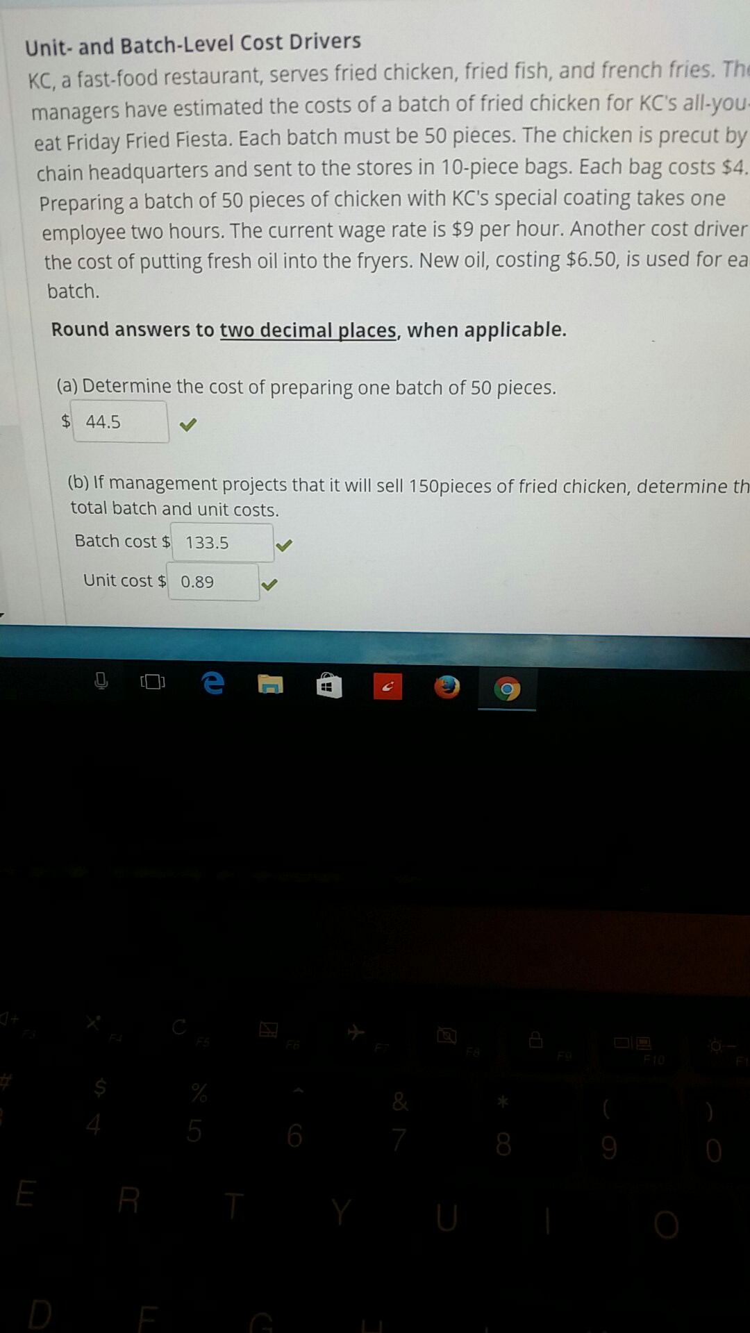 Solved Unit- and Batch-Level Cost Drivers KC, a fast-food | Chegg.com