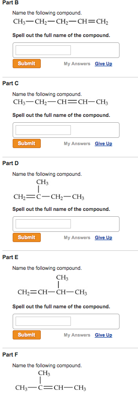 Solved Part B Name the following compound: Spell out the | Chegg.com